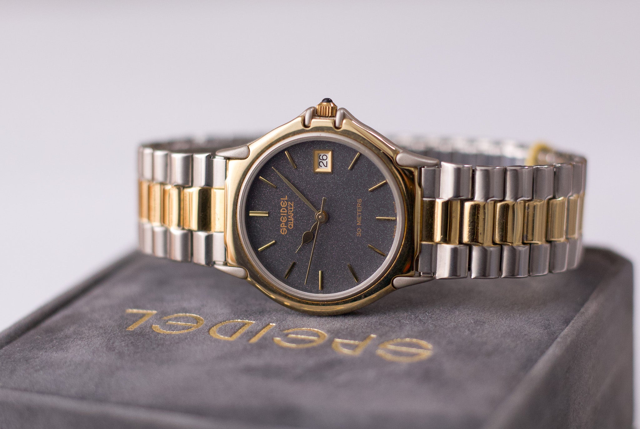 [New Old Stock] 1990s Speidel 'Star Dust' Dial Men's Wrist-Watch W/Box ...