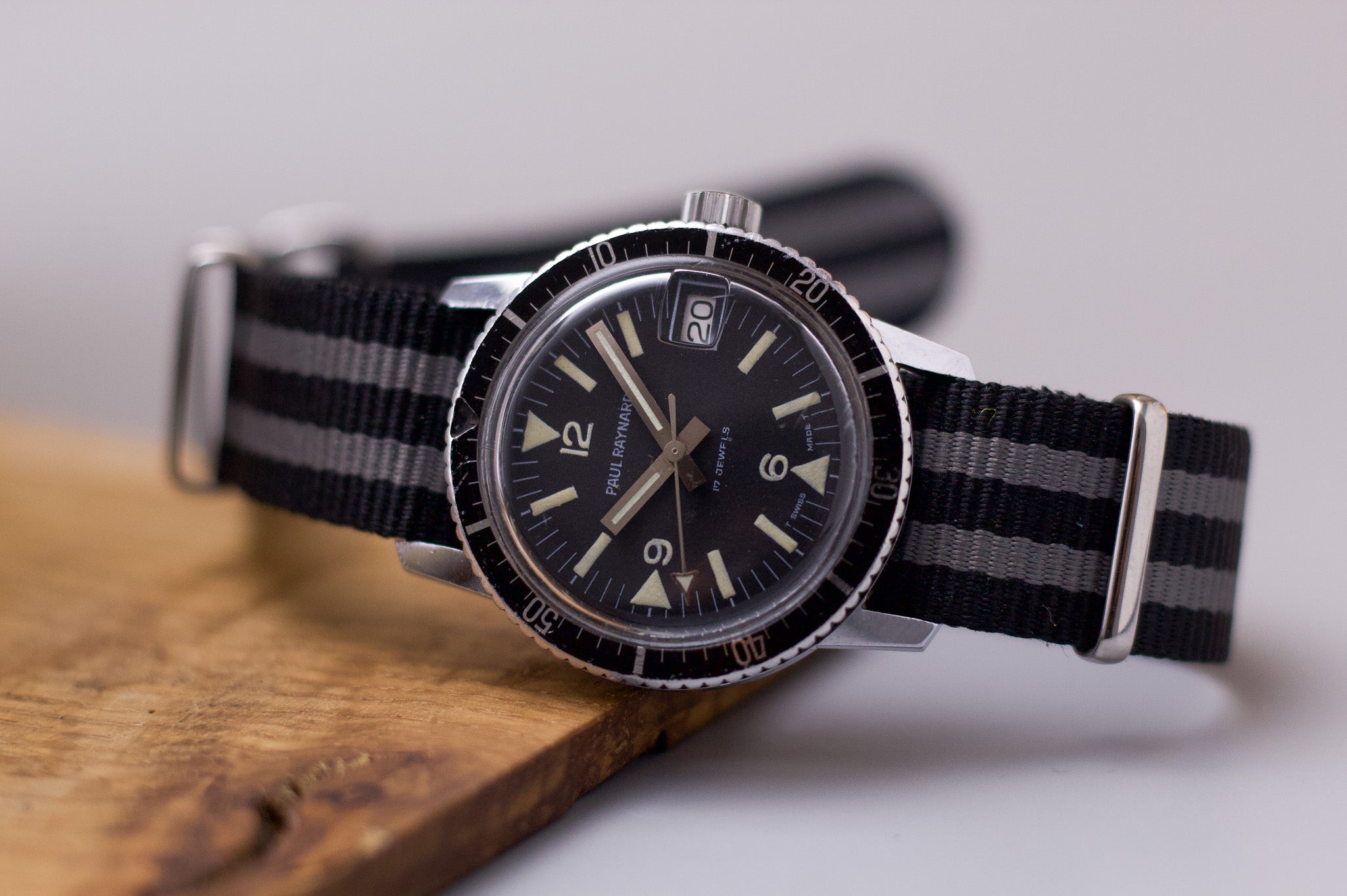 [Serviced] 1960s Paul Raynard Skin Diver Mechanical Men's Wrist-Watch ...